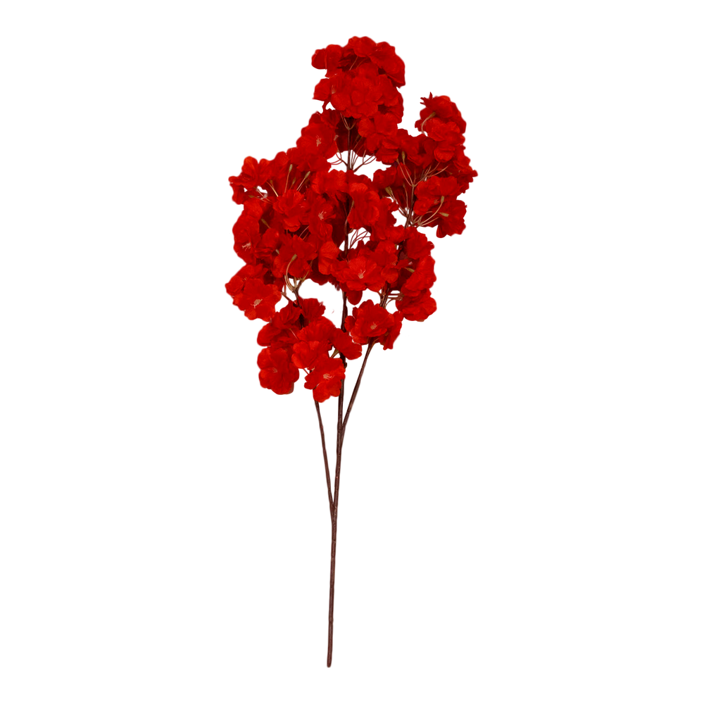 Floral Cherry Blossom Spray Red