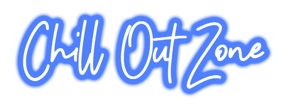 Neon Sign 'Chill Out Zone' Blue LED